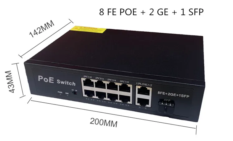 48V POE Switch with 8 Ports - Reliable Gigabit Networking