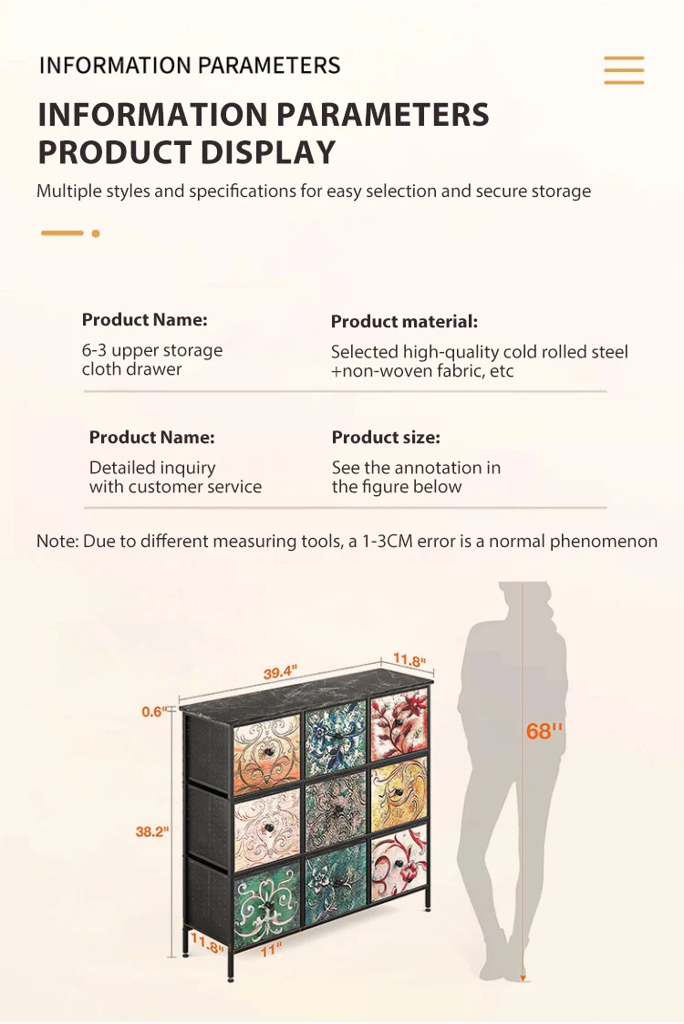 Customizable Patterns Drawers Cabinet Organizers Fabric Storage Cabinet ...