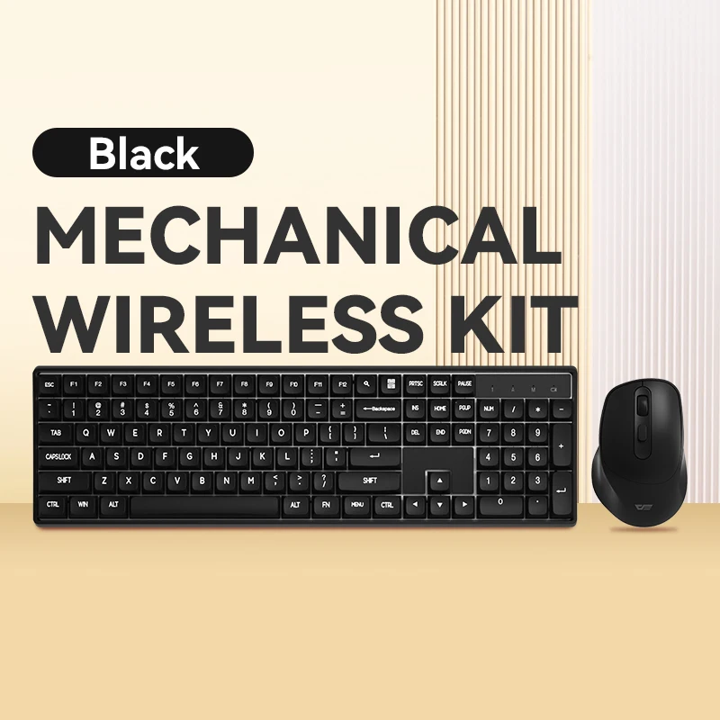 Darkflash Ck104 Mechanical Keyboard Set With 2.4ghz Wireless And Three Channel Bluetooth - Buy ...
