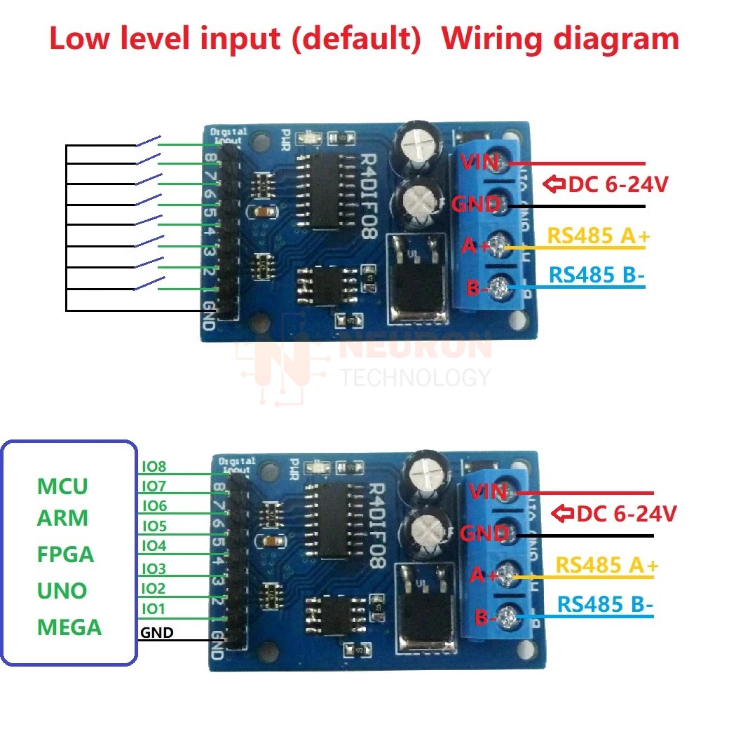 8-channel Digital Input Module Rs485 Modbus Rtu Switch Acquisition ...