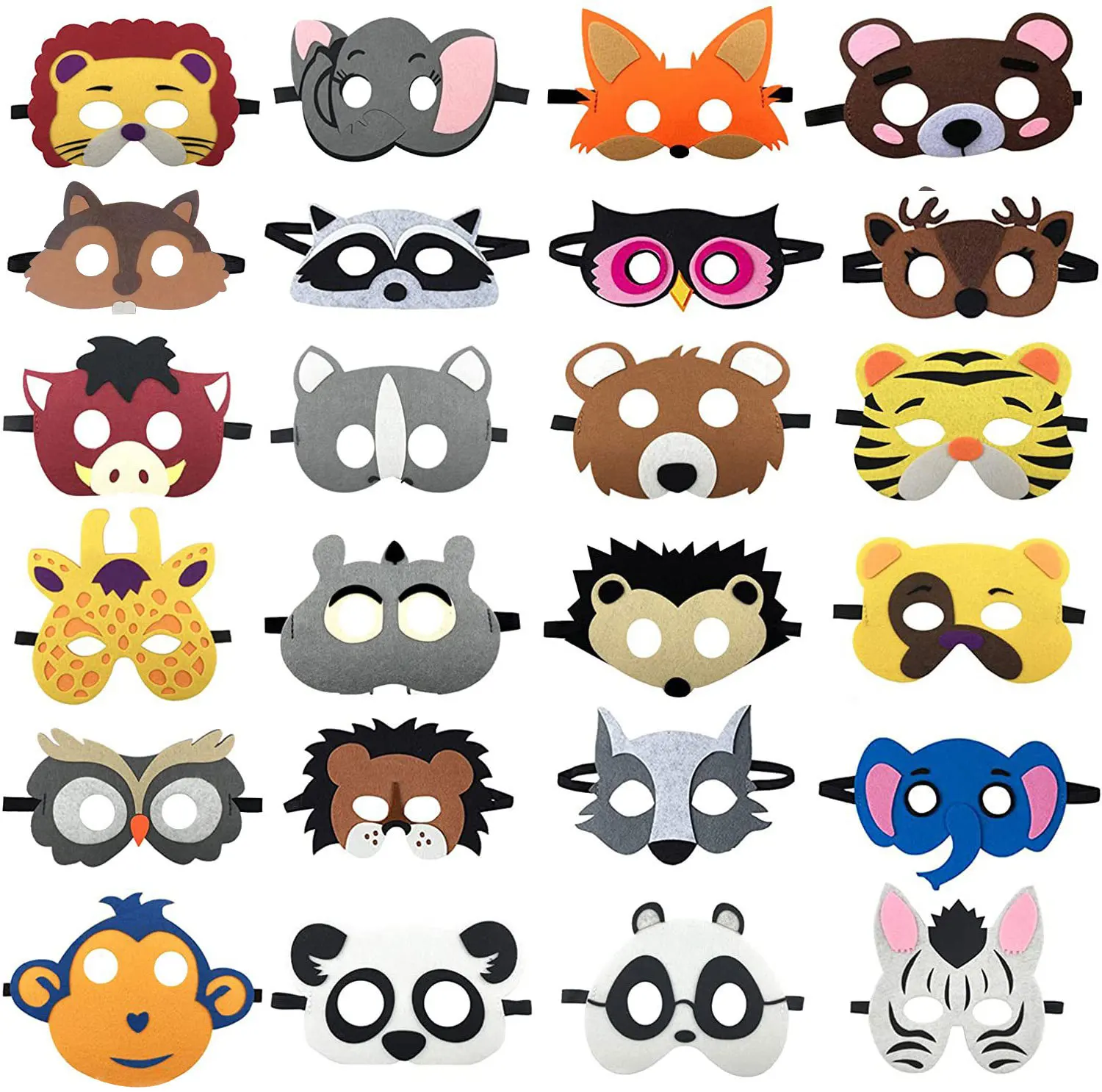 Felt Animal Mask with Elastic Bands for Kids' Party Fun