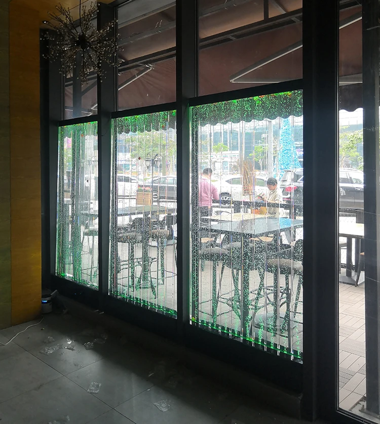 Waterfall Decoration Wall Partition Indoor Acrylic Bubble Curtain Wall