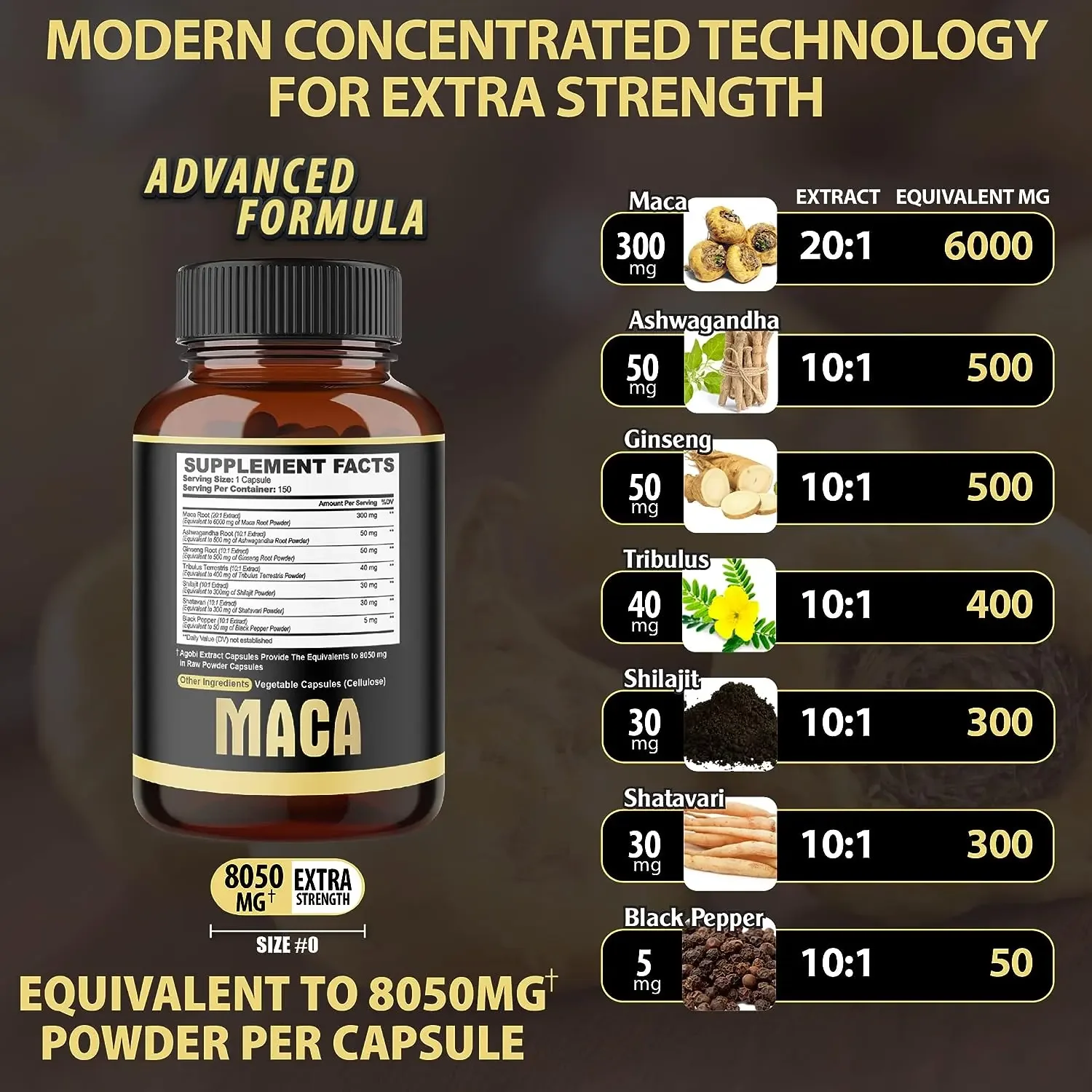 Maca Root Powder Organic Ultimate Maca Gummies 60pcs