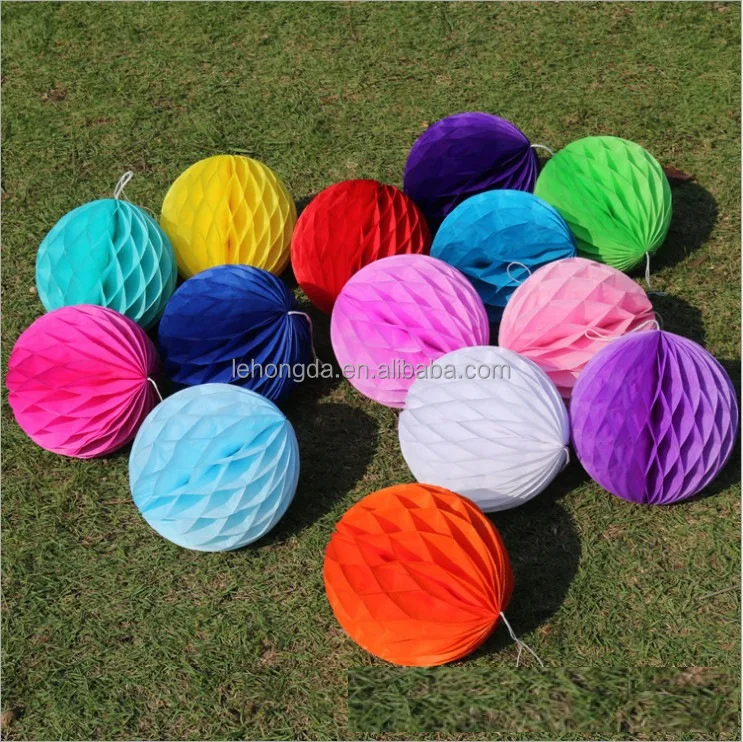 Lhd Paper Lanterns Round Color White Big Plain Color Pendant Paper ...