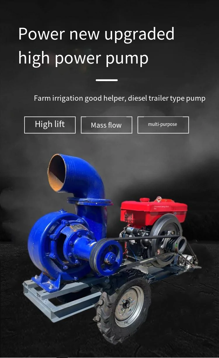 Large Diameter Engineering Silt Drainage Pump 40 Hp Diesel Mixed Flow ...