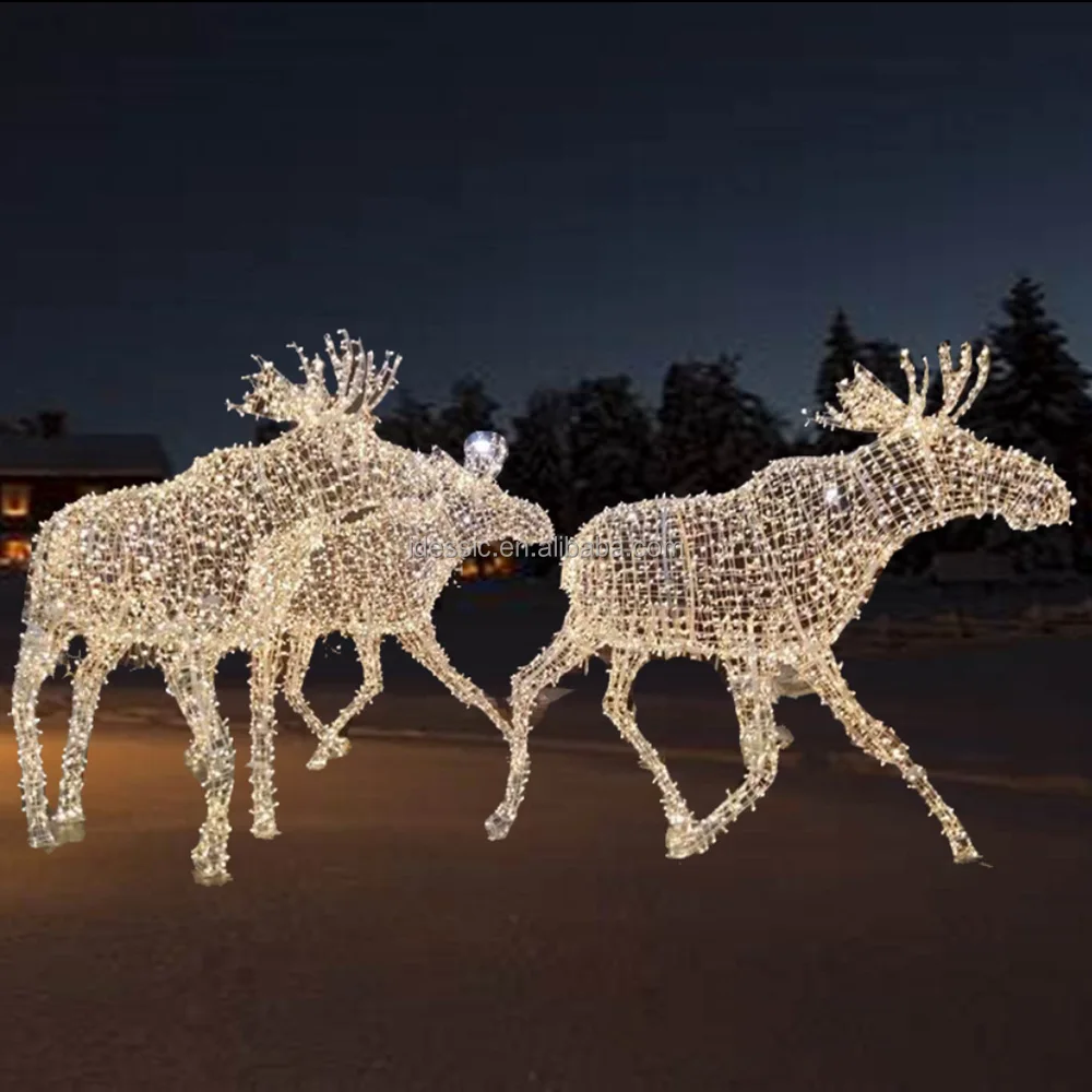 Outdoor Lighted Zoo Rhino Animal Sculpture for Commercial Festival Yard ...