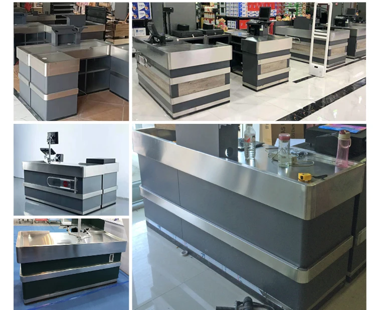 New Checkout Counter Cashier Cash Desk Supermarket Checkout Table With ...