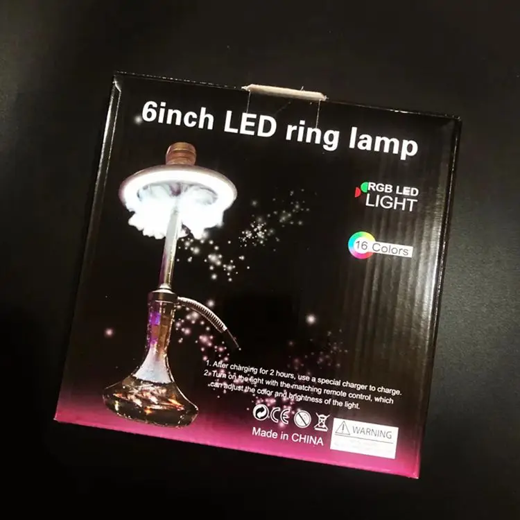 Nice Quality 16 Colors Smoke Accessories 6inch Led Ring Lamp Hookah ...