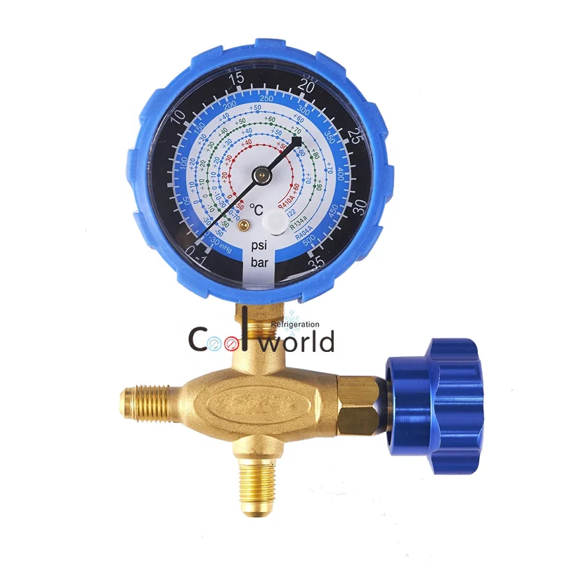 Alibaba.com: COOLWORLD R134a Manifold Gauge with Sight Glass, single ...