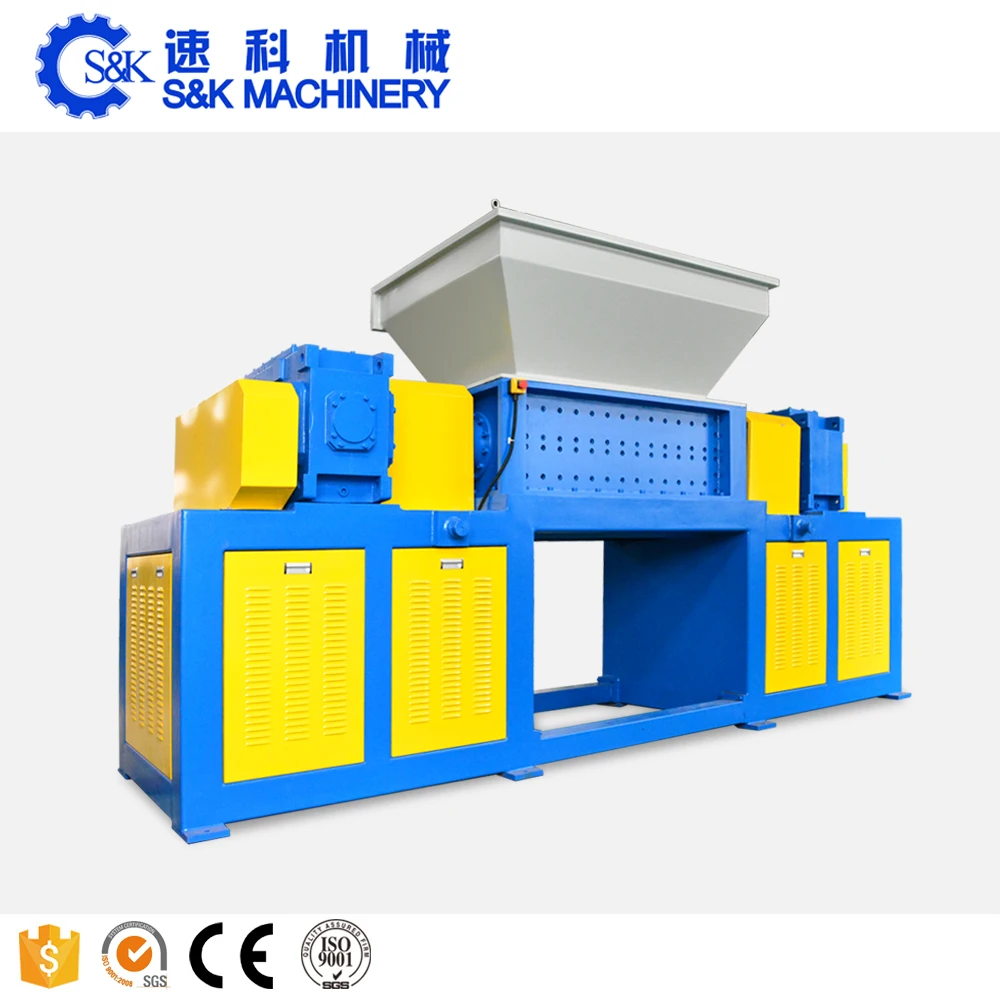 Industrial Waste Plastic/tire/rubber/waste Double Shaft Shredder - Buy ...