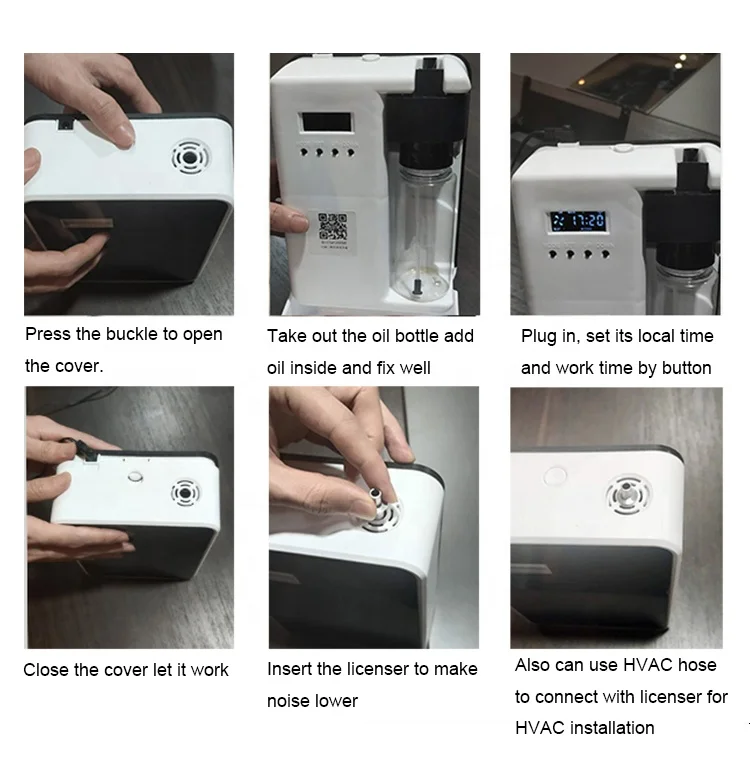 Difusores De Aceites Esenciales 500af Air Purifier 200ml Wall Mounted ...