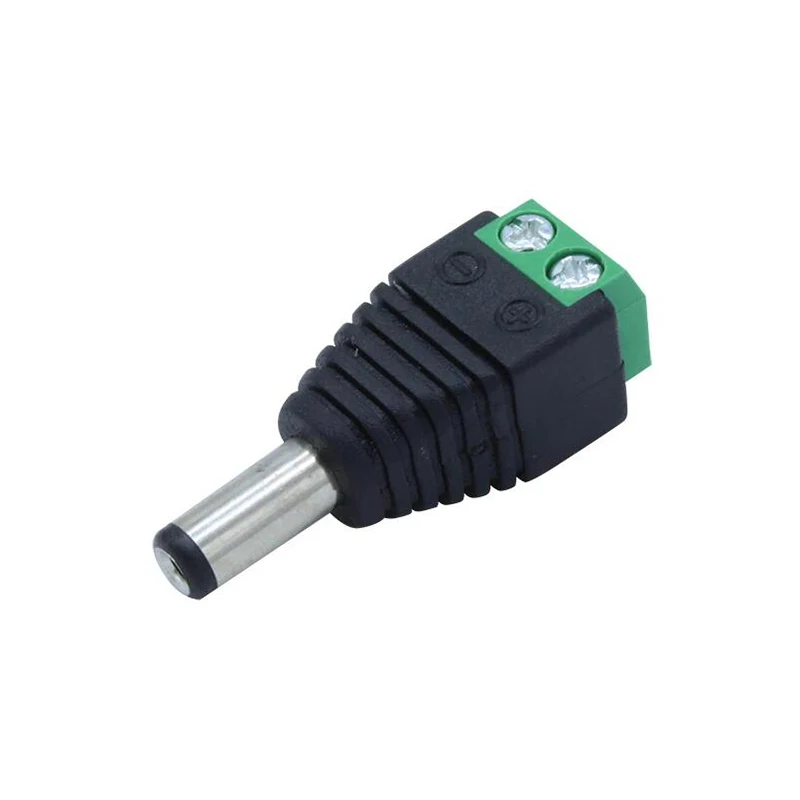 DC Male Female Terminals 12V Power Connector 2.1mm X 5.5mm Plug Adapter ...