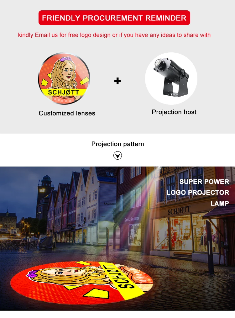 200w Custom Ip65 Logo Night Projector Light For Store Advertising ...