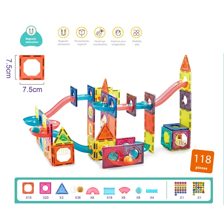 Kid Magnetic Building & Model Set Custom Building Blocks Educational ...