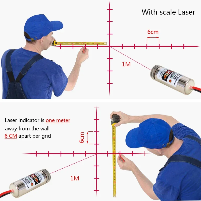 10mw Calibrated Cross Scale Laser Module with Red & Green Light