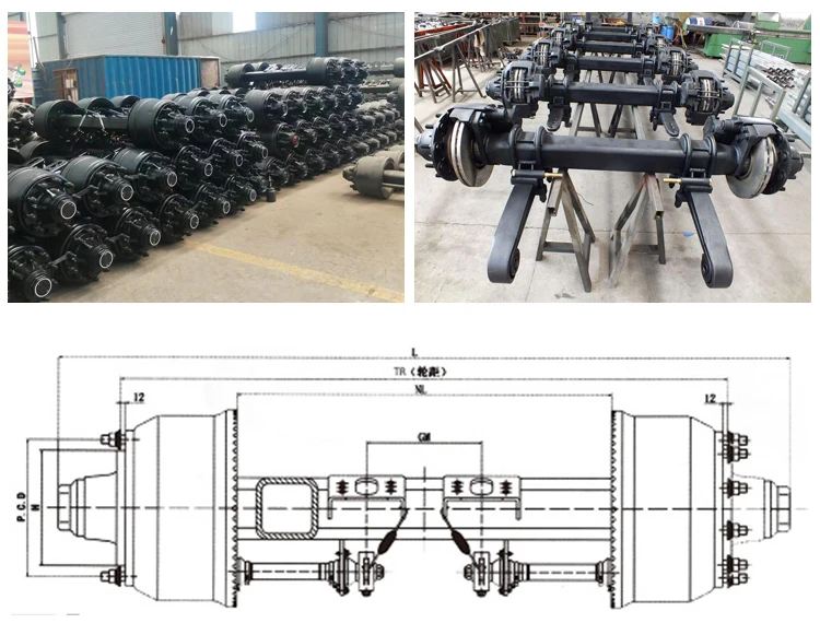 Semi-trailer 6x6 Custom 4 Wheeler German Style Axle - Buy Trailer Axle ...