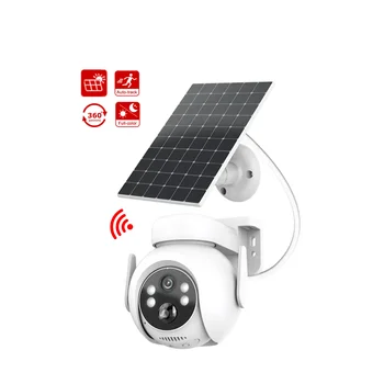 1080p Wifi Solar Ptz Cctv Surveillance Ip Camera 4x Zoom Pir Detection ...