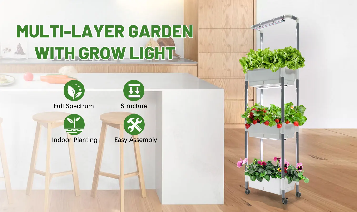Smart Indoor Plant Kit - Self-Watering Pot for Vegetables