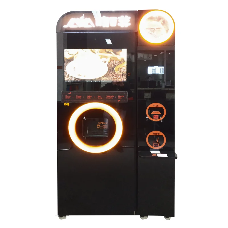 Cabinet Automatic Self-service Coffee Machine - Buy Touch Screen ...