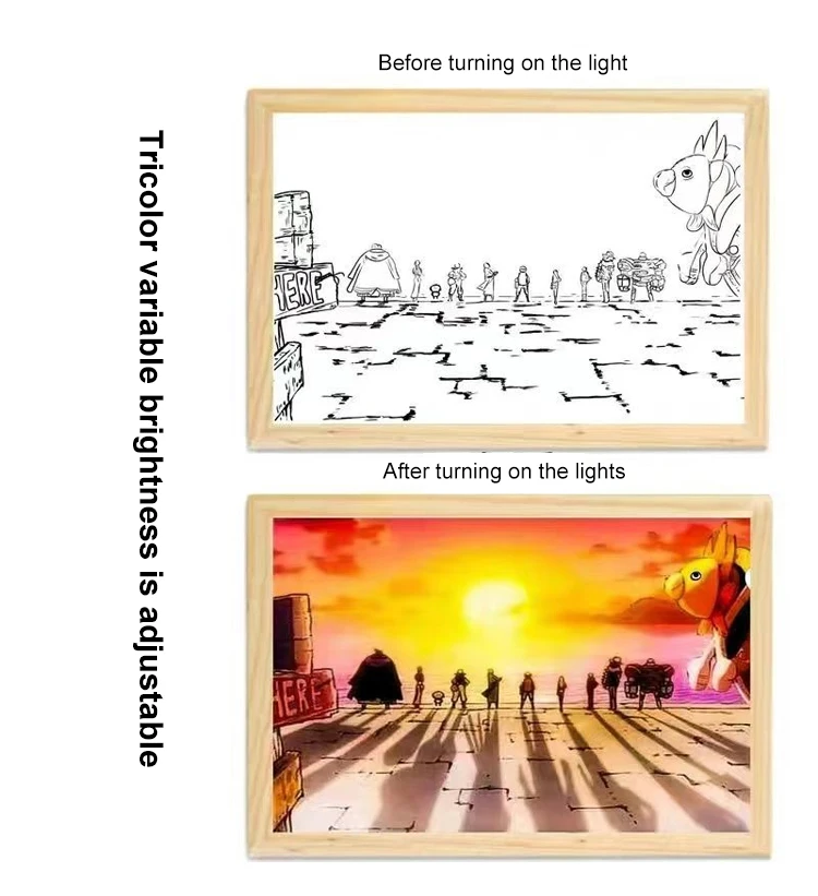 Led Lighting Painting Drawing Decorative Bedroom Night Light Comic ...