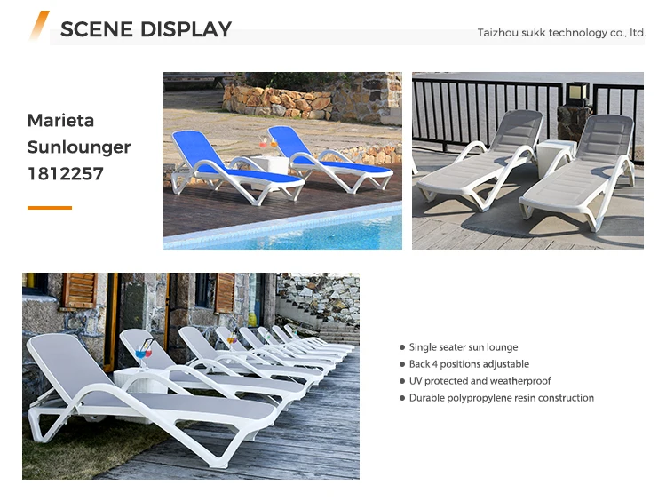 Polypropylene Plastic Sunbeds - Perfect for Beach & Pool