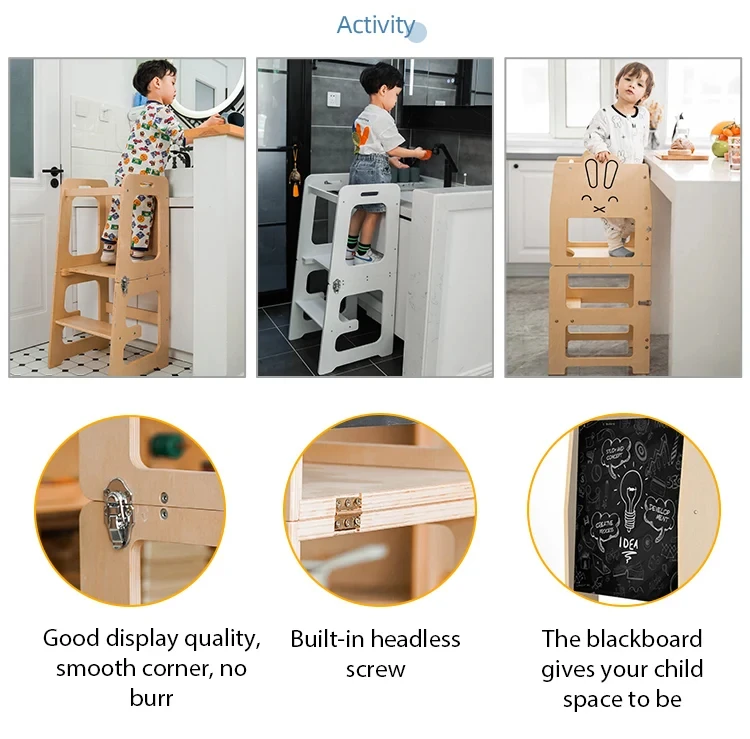 Montessori Multi-use Learning Tower Children's Hand Washing Stool Baby ...