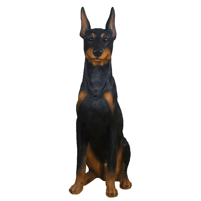 Doberman Dog Figurine - Lifesize Garden Resin Crafts Statue
