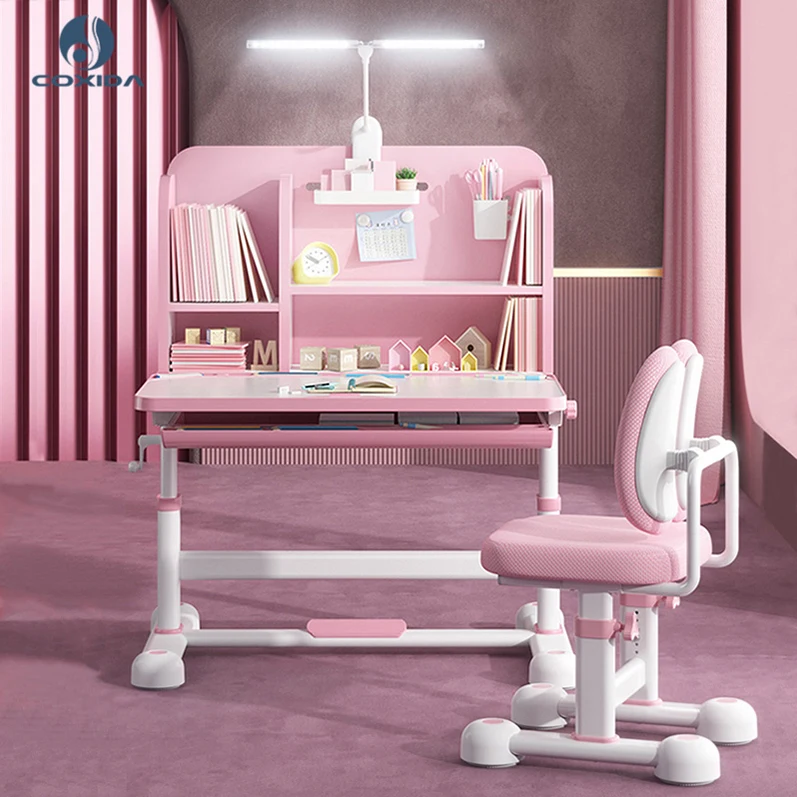 Wholesales Kids Study Desk And Chair Set Pink Study Table For Children ...