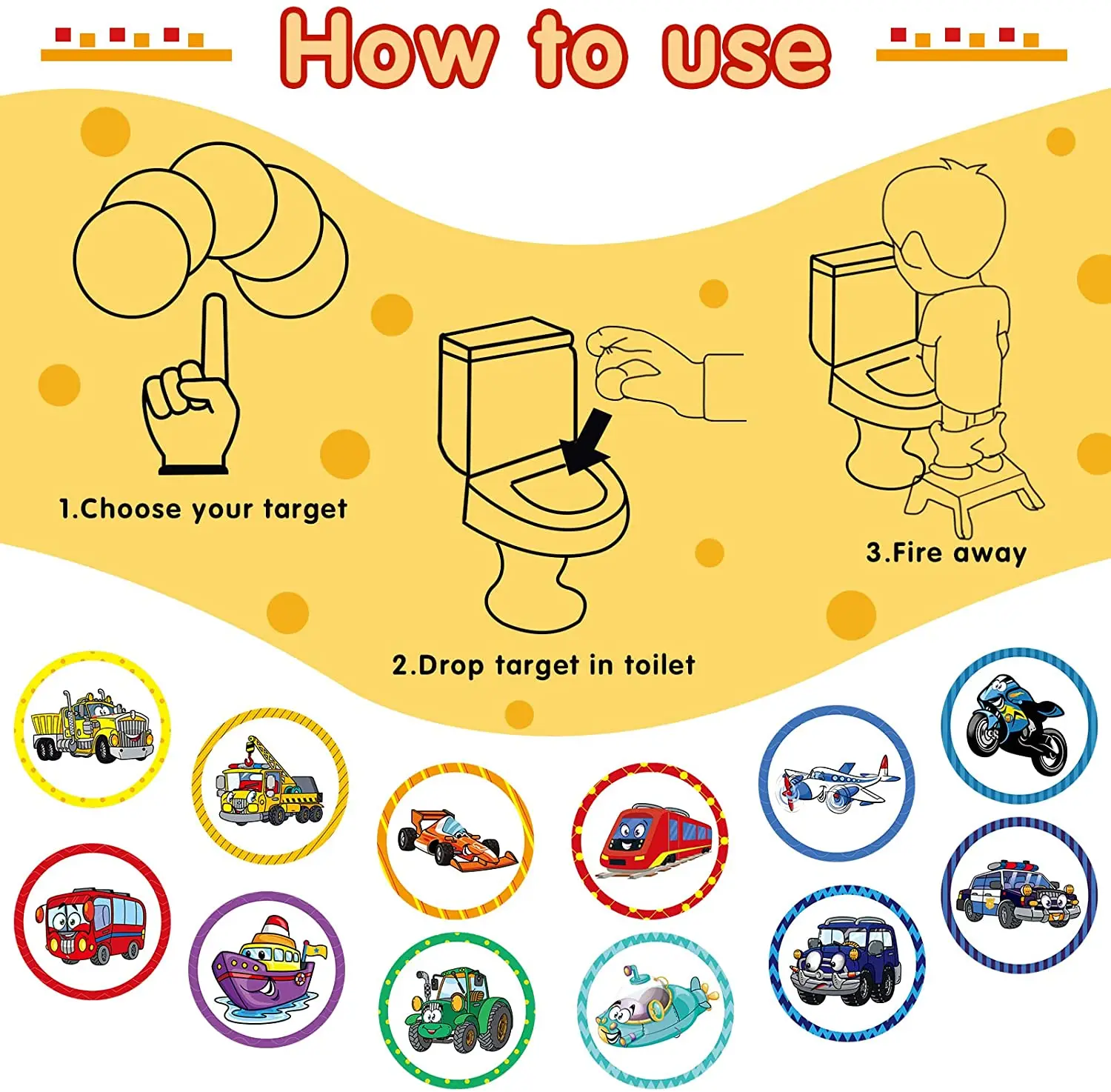 Potty Training Stickers Baby Toilet Training Sticker for Boys Potty ...