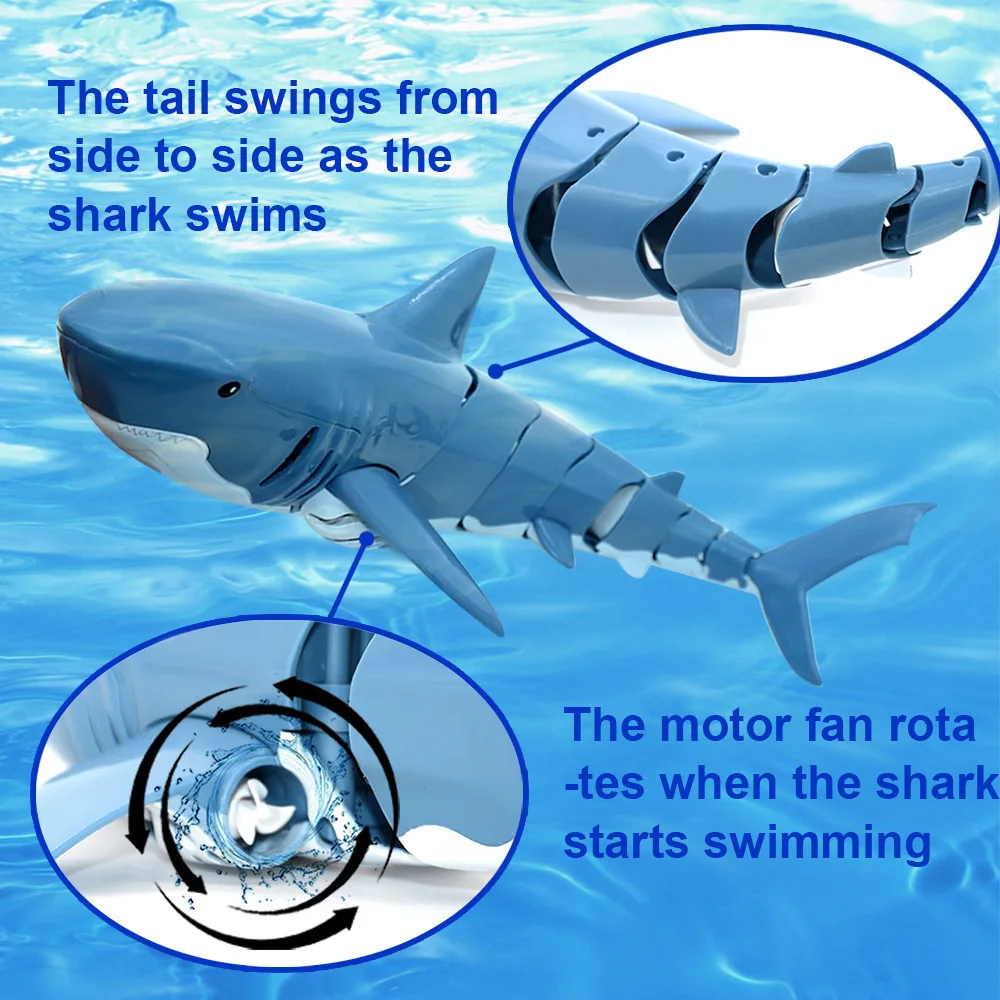 2022 Hot Selling 2.4g Rc Toys Swimming Shark Remote Control Shark Toy ...