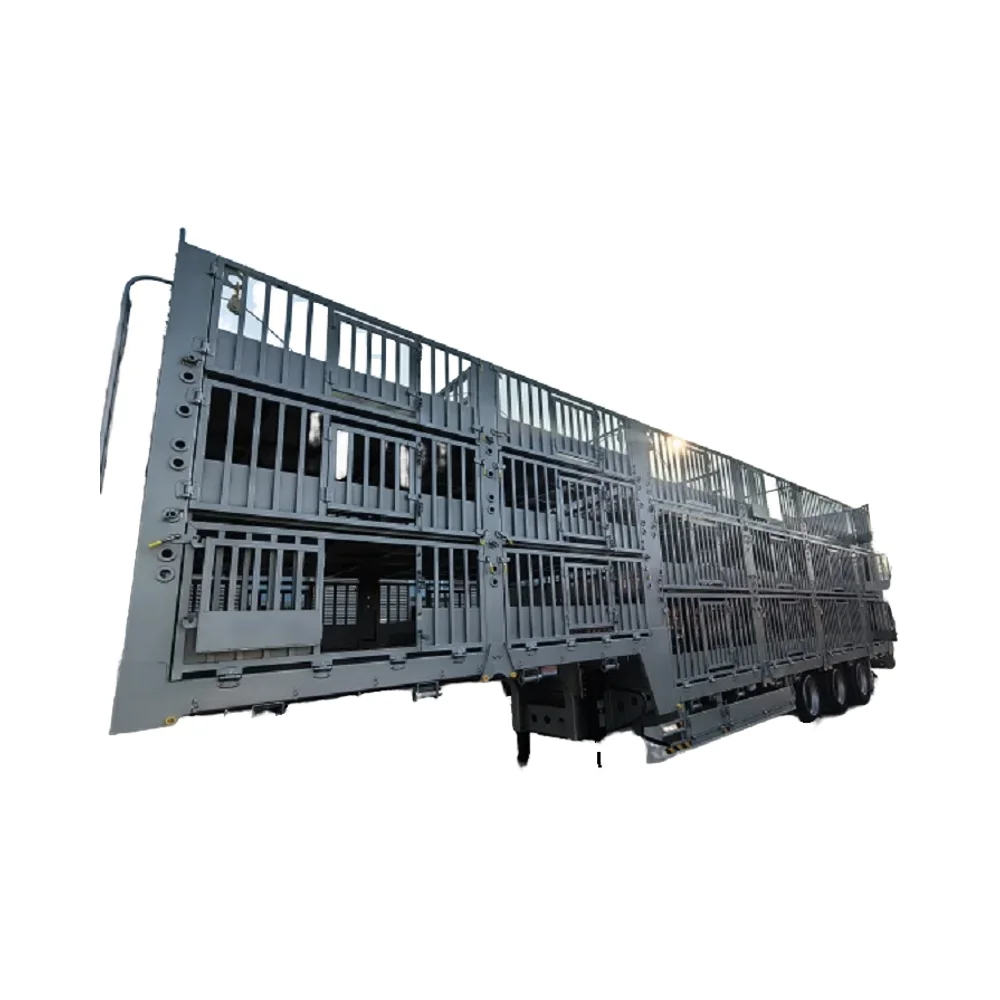 Fence Sheep Livestock Cargo Animal Transport Semi Truck Trailer ...