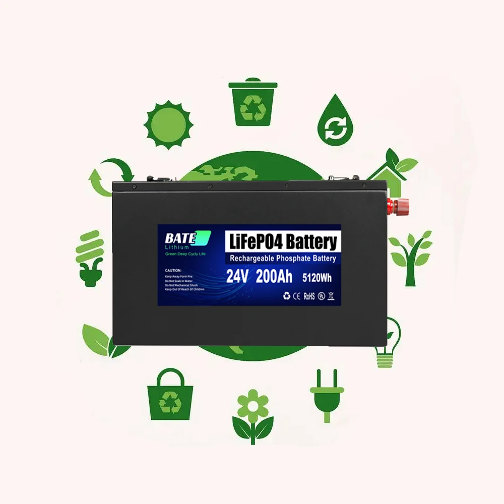 Bat 24v200ah Phosphate Battery Lifepo4 Battery Pack Lifepo4 Bms 24v 8s ...