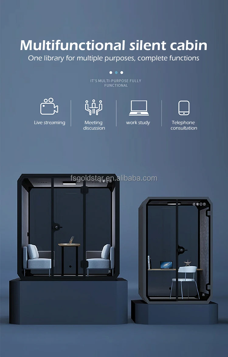 Soundproof Office Booth - Privacy Acoustic Pods for Meetings