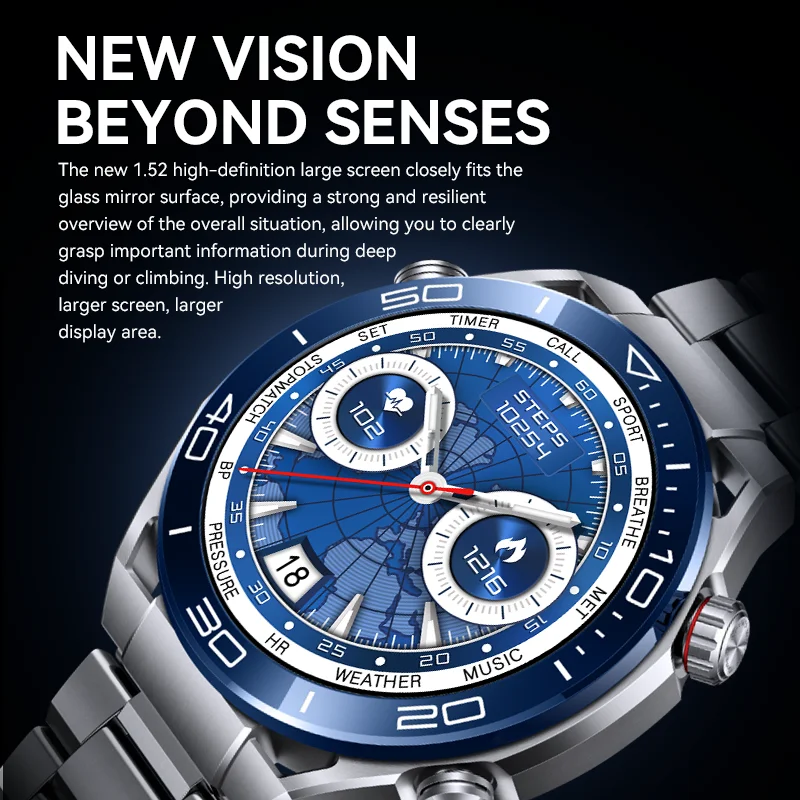 2023 New Men Smart Watch Hw5 Max Smart Watch Men 1.52" With 3 Watchband ...
