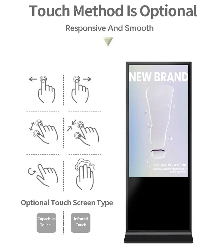 100inch Big Size Shopping Mall Kiosk Customized Smart Android Touch Lcd ...