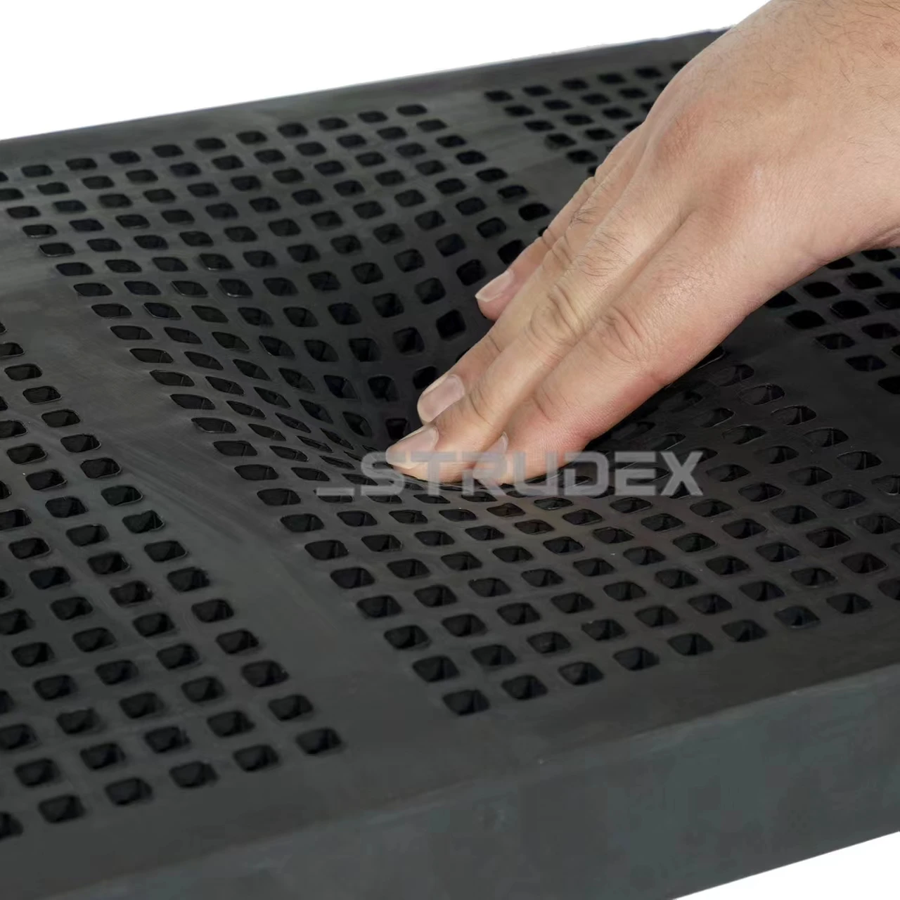 Anti-clogging Dewatering Tensioned Rubber Vibrating Screen Mesh Sand ...