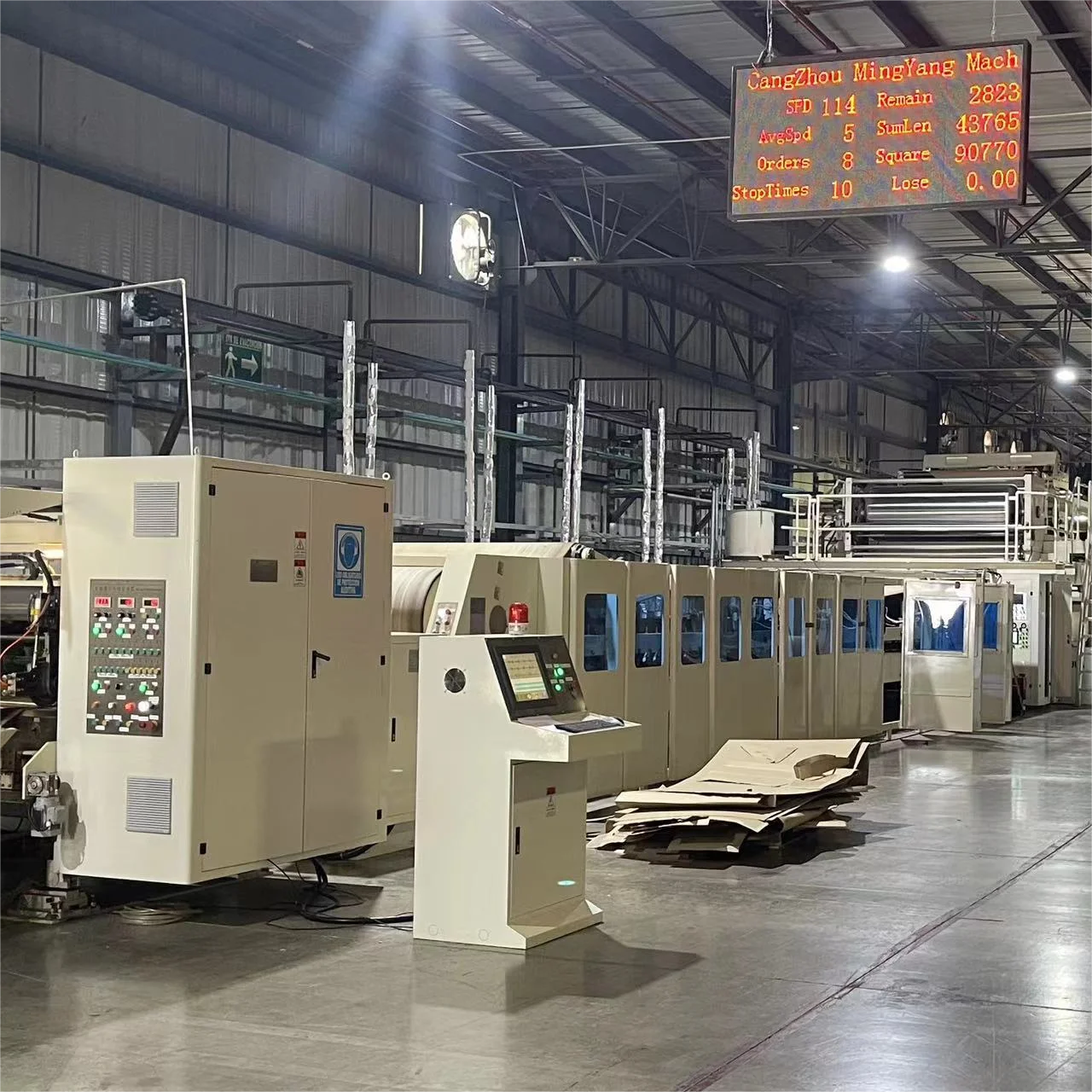 1800mm High Speed Automatic Corrugated Cardboard Production Line For 3 ...