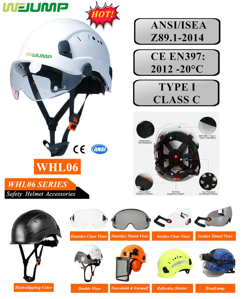 WEJUMP Safety Helmets - Durable, OSHA Approved Protection