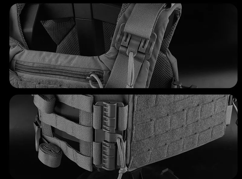 Laser Cut Plate Carrier Custom Tactical Vest 900d Molle Plate Carrier ...