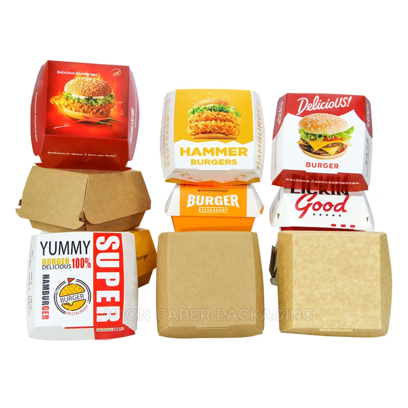 Customizable Pink Burger Box - Biodegradable & Stylish