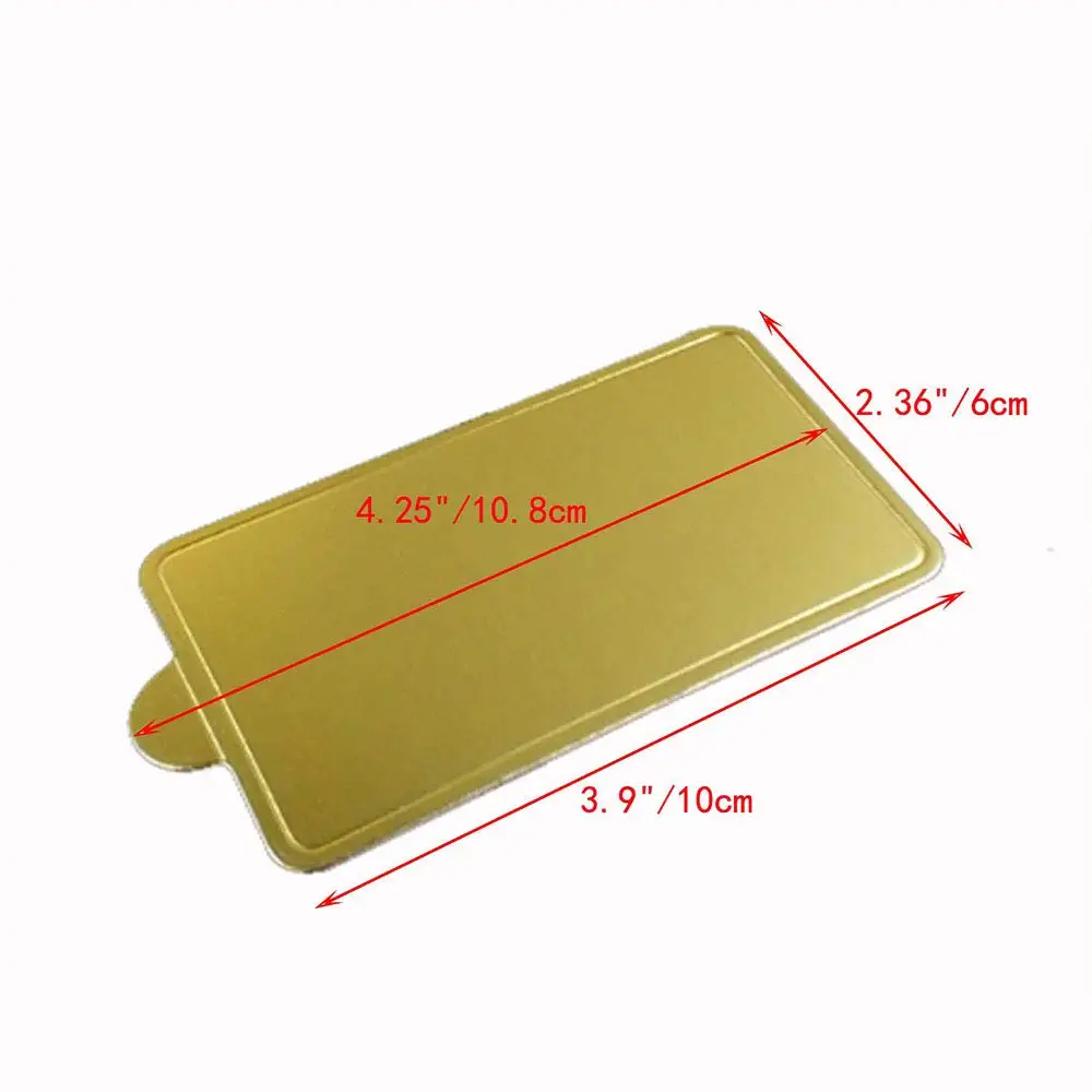 Mini Round Mousse Cake Cardboard Base Spacers Board With Handle Gold ...