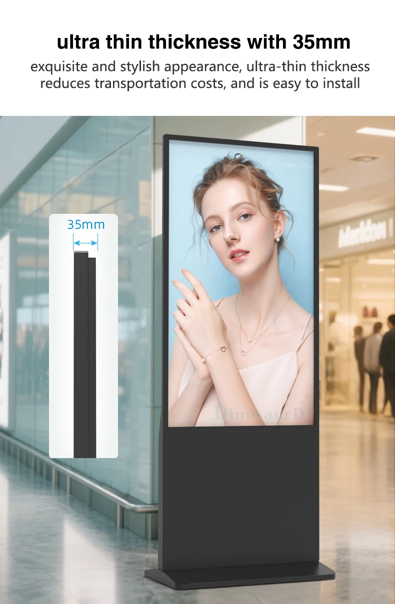 Factory Supply 43 49 55 65 Inch LCD Advertising Display Digital Signage ...