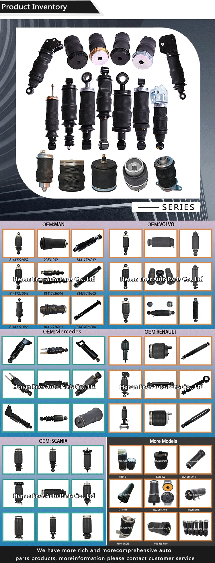 Heavy Duty Truck air Spring Cabin Shock Absorber for Mercedes benz ...