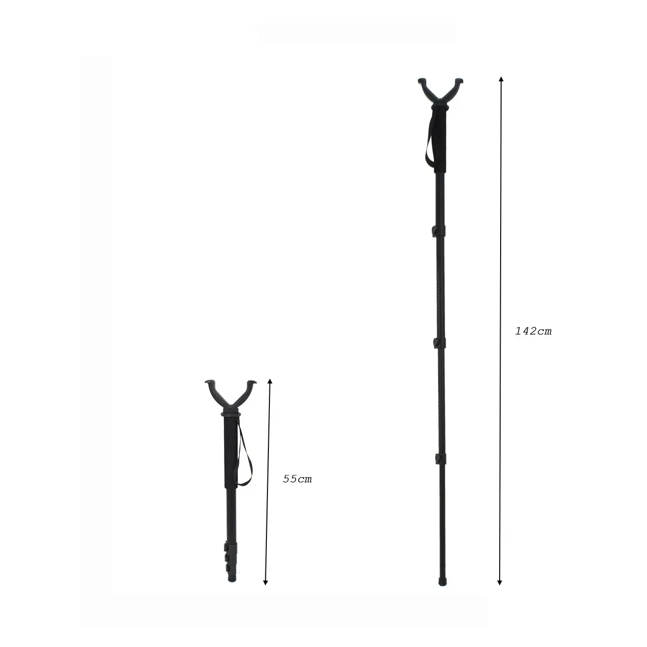 V Shaped Rotating Yoke Shooting Monopod Hunting Stand Telescopic ...
