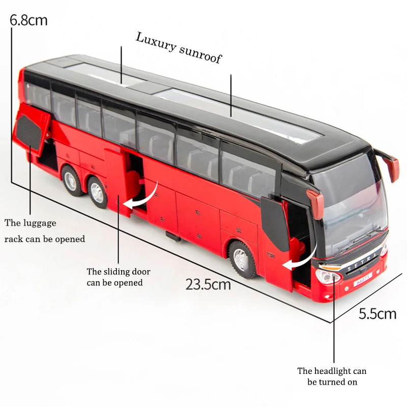 Luxury Coach Bus Diecast Toys - Top Selling Pull Back Vehicles
