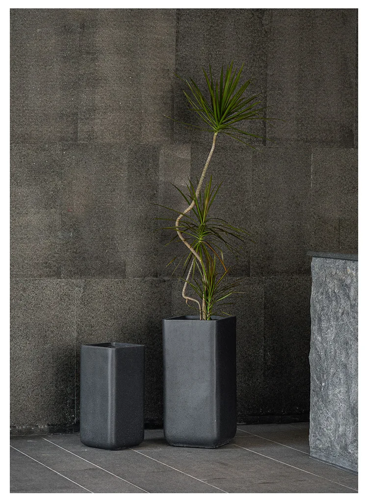 High-quality Large Plant Pots square Cement Composite Material Flower ...