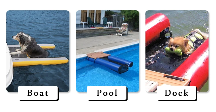 Water Play Inflatable Water Dog Ramp Durable Climb Pet Ramp Platform ...