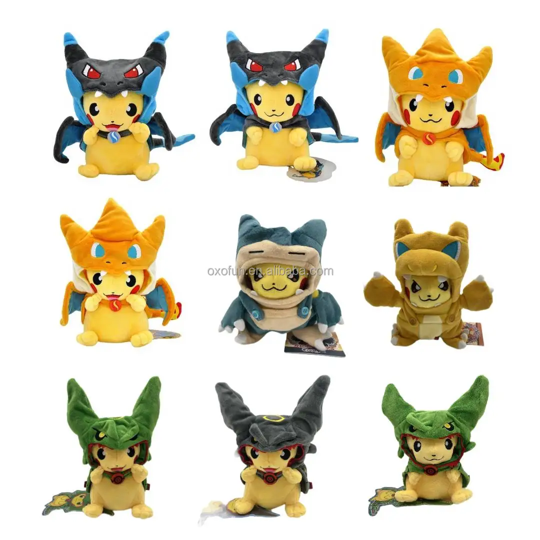 Wholesale 23cm Pokemoned Fire Breathing Dragon Pikachu Drag Coat Plush ...