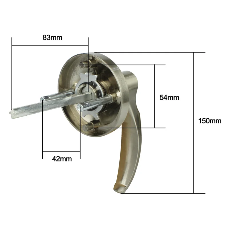 Push Bar Panic Exit Device Lever Handle Panic Bar Lock Set Zinc Alloy ...