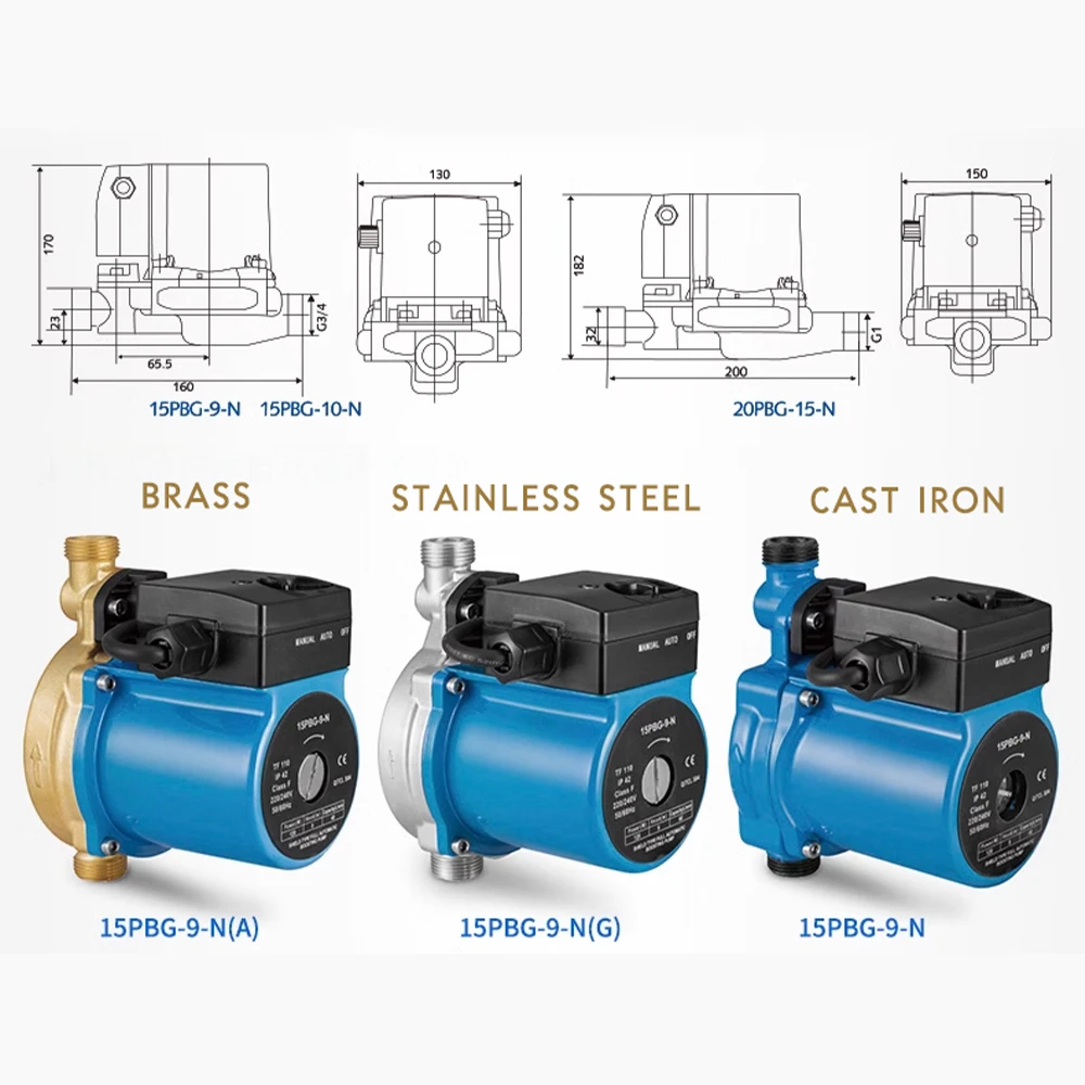 Rs15-9 Domestic Automatic Circulation Pump Shield Auto Water Pump Cold ...